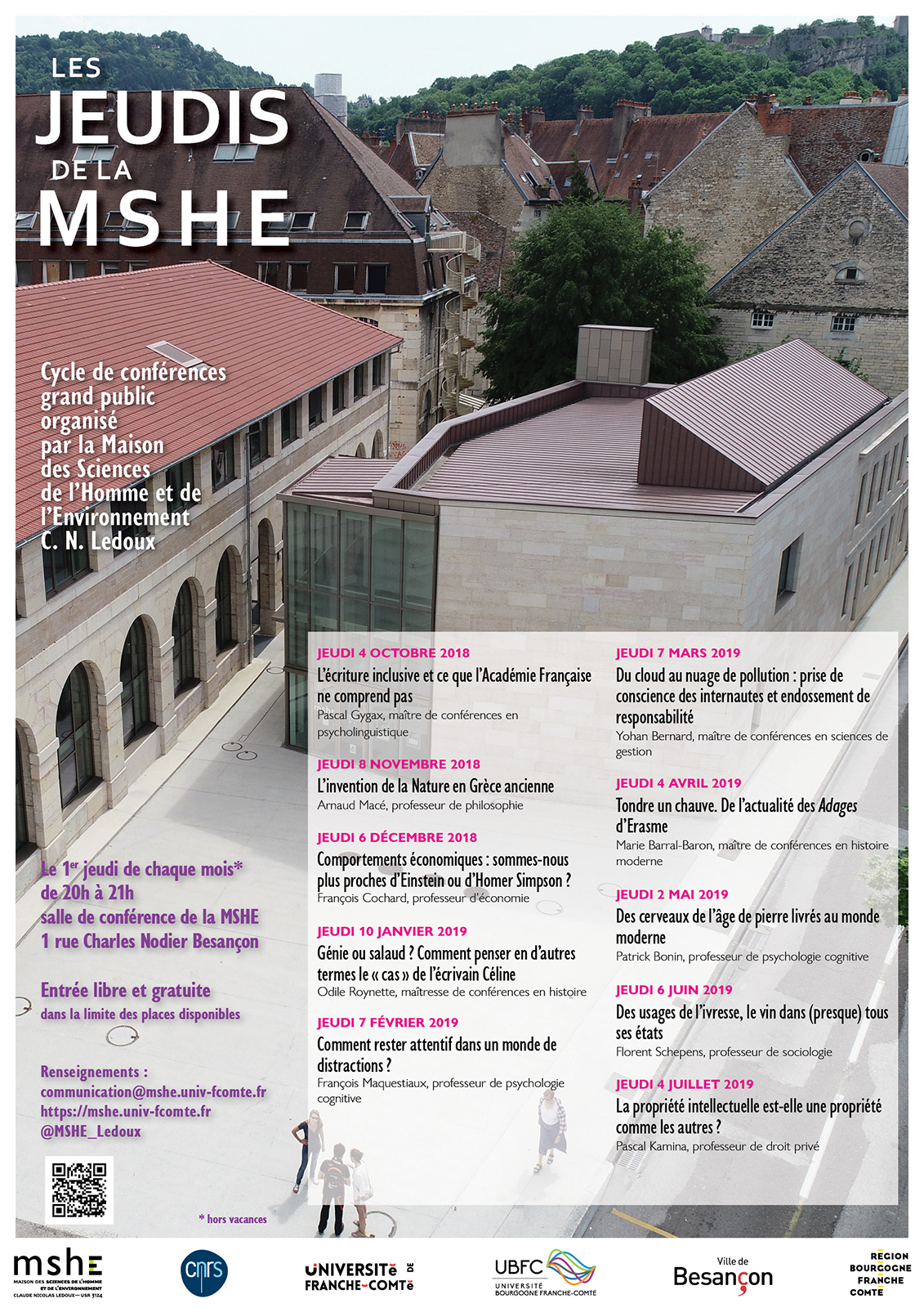 Les jeudis de la MSHE | L'ACTU de l'Université Marie et Louis Pasteur