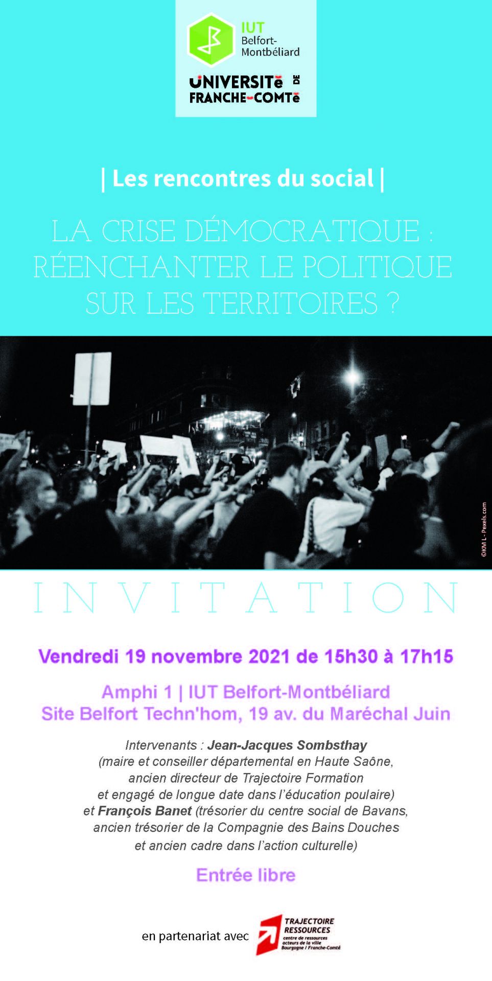 Rencontres du social : 1er rendez-vous 2021-2022 | L'ACTU de l'Université de Franche-Comté