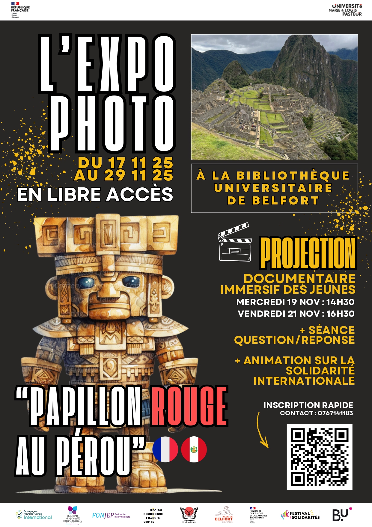 Papillon rouge au Pérou | L'ACTU de l'Université Marie et Louis Pasteur