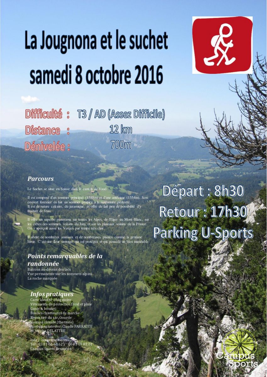 Randonnée La Jougnona et le Suchet | L'ACTU de l'Université Marie et ...